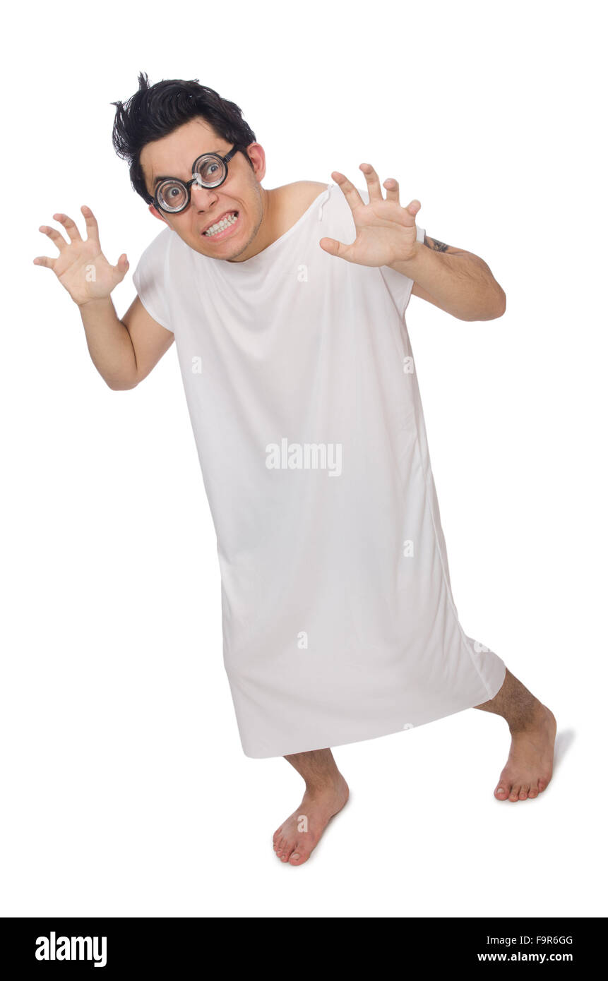 Funny man suffering from mental disorder Stock Photo - Alamy
