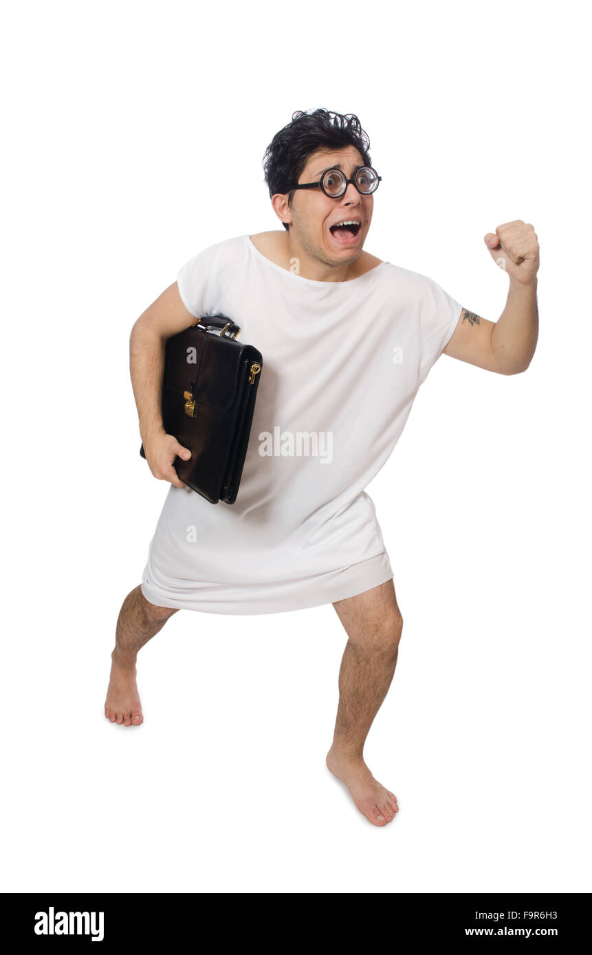 Funny man suffering from mental disorder Stock Photo - Alamy