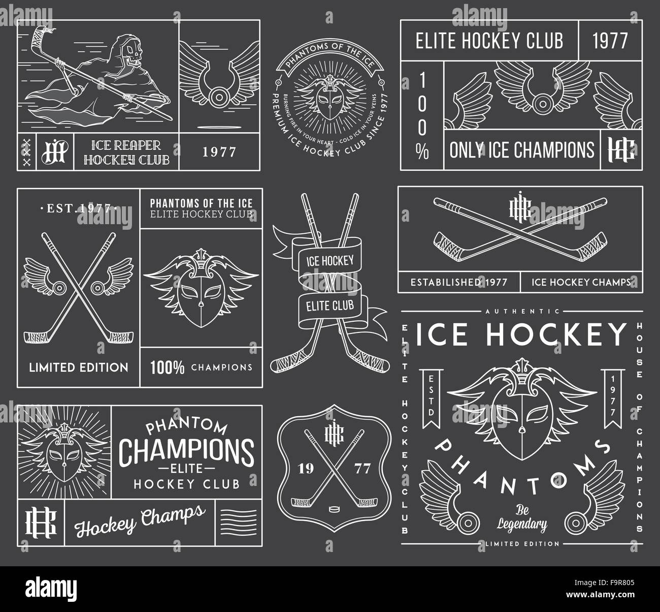 Vector Ice Hockey badges for any use Stock Vector Image & Art - Alamy