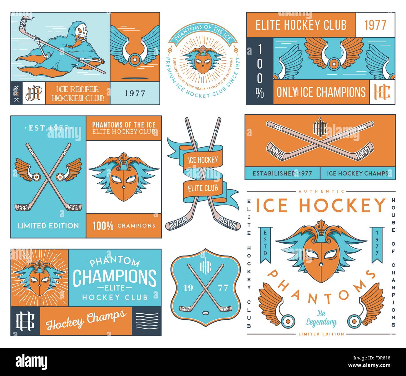 Vector Ice Hockey badges for any use Stock Vector Image & Art - Alamy
