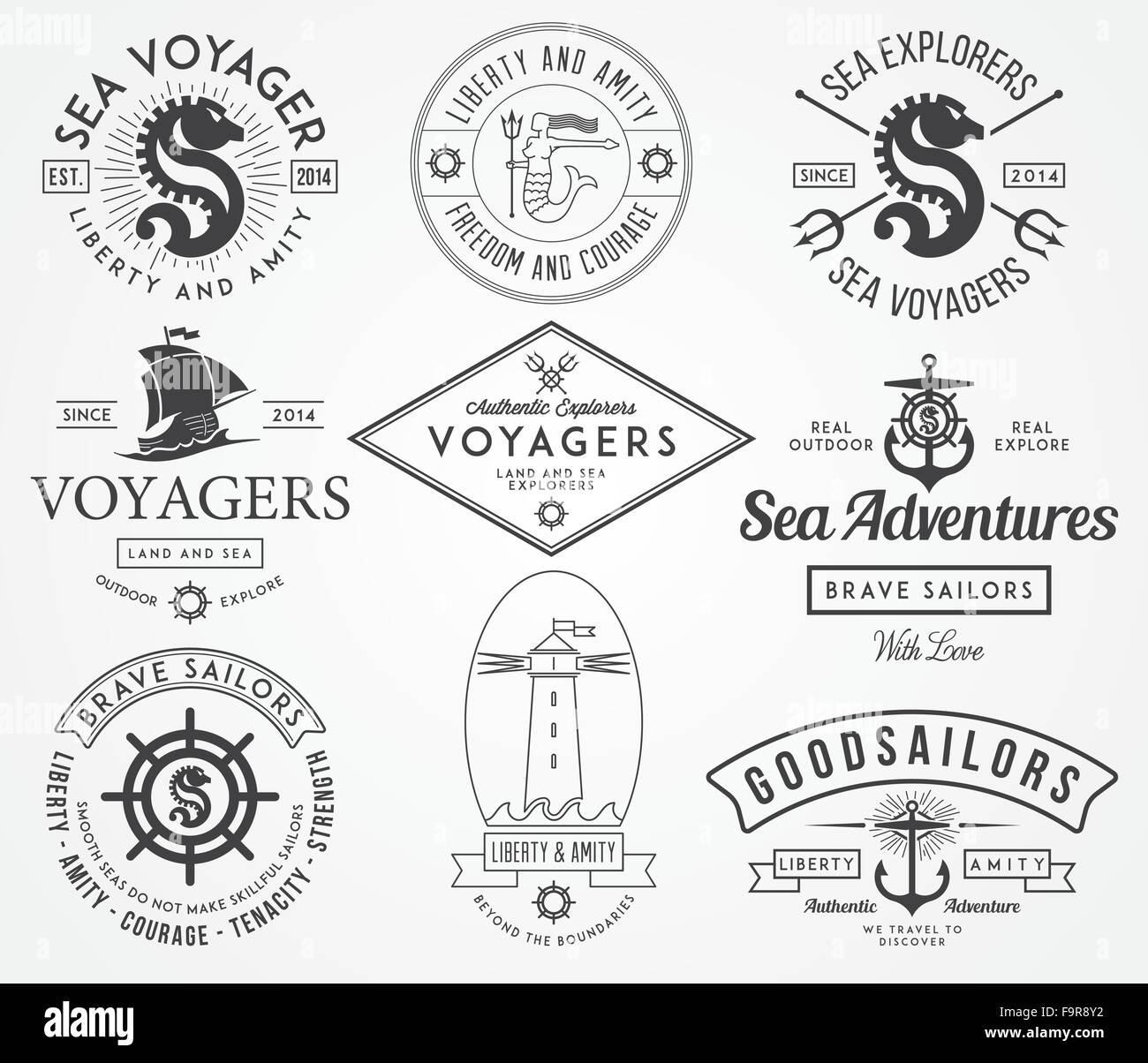 Vector sea badges for any use Stock Vector Image & Art - Alamy