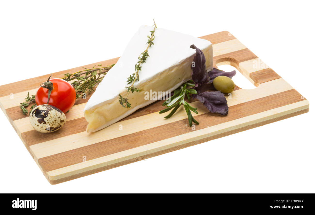 Wedge of Gourmet Brie Cheese Stock Photo - Alamy