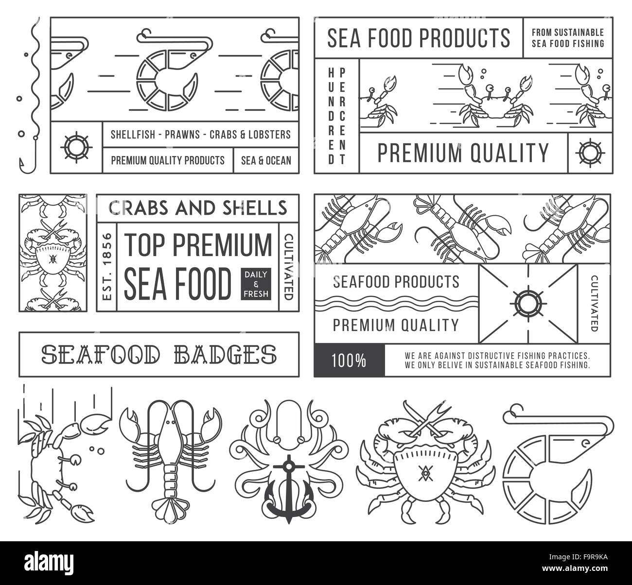 Oyster shack vintage Stock Vector Images - Alamy