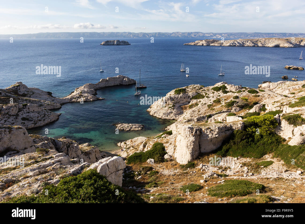 View on Frioul archipelago in France on a sunny day Stock Photo - Alamy
