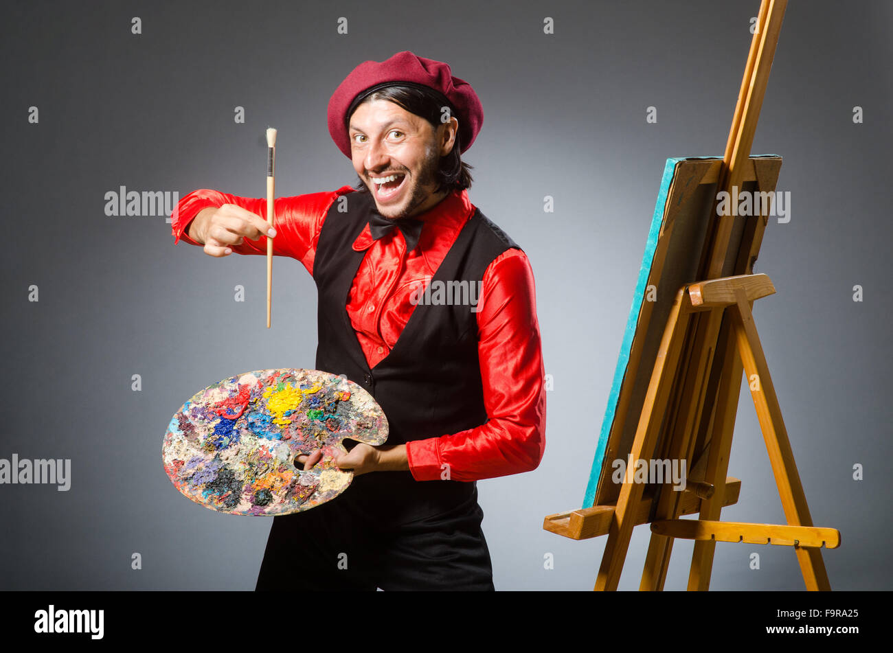 Man artist in art concept Stock Photo - Alamy
