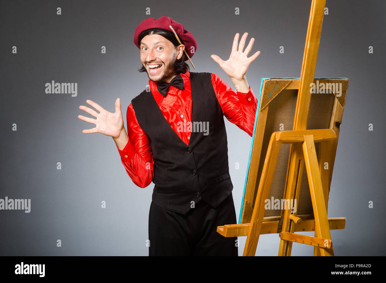 Man artist in art concept Stock Photo - Alamy