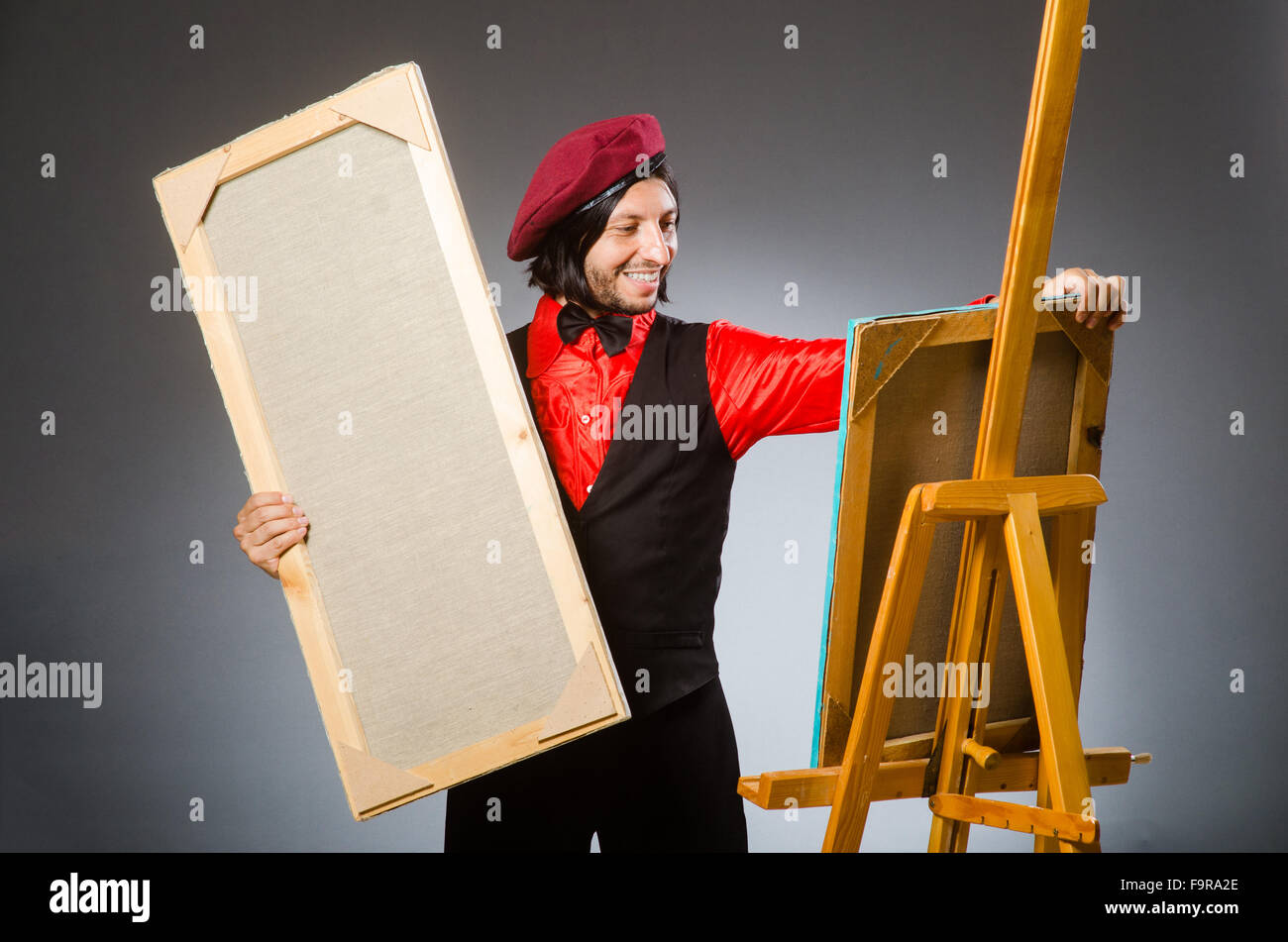 Man artist in art concept Stock Photo - Alamy