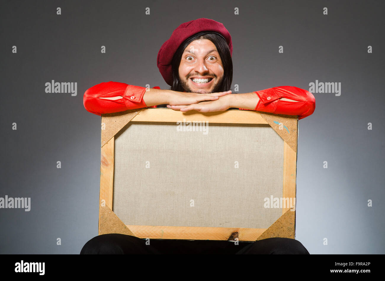 Man artist in art concept Stock Photo - Alamy