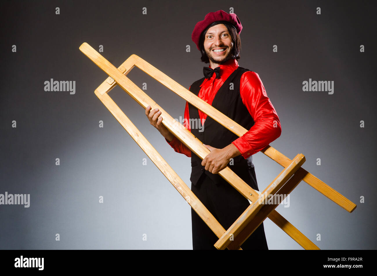 Man artist in art concept Stock Photo - Alamy