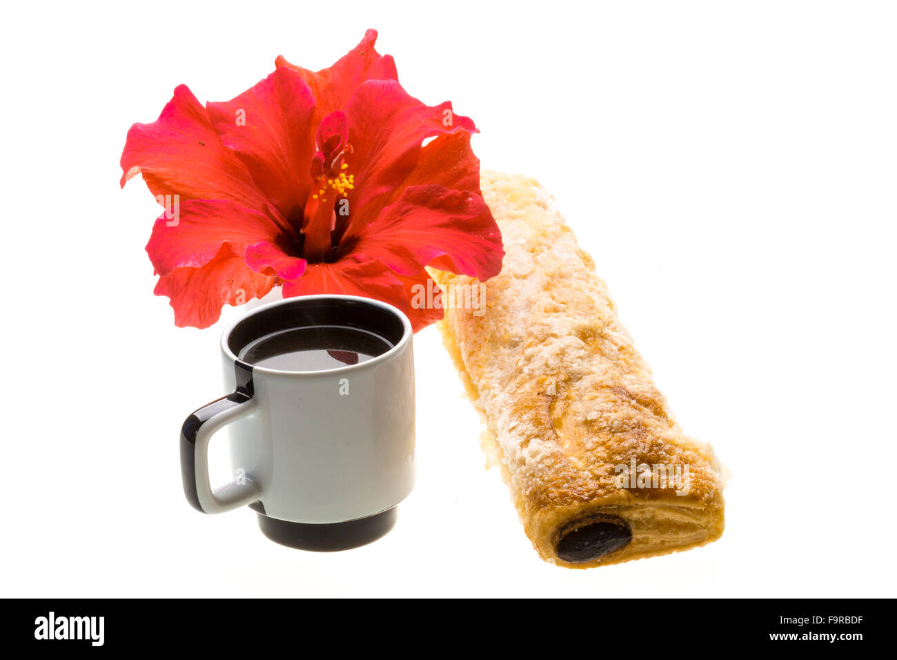 Breakfast with coffee and pastry Stock Photo - Alamy