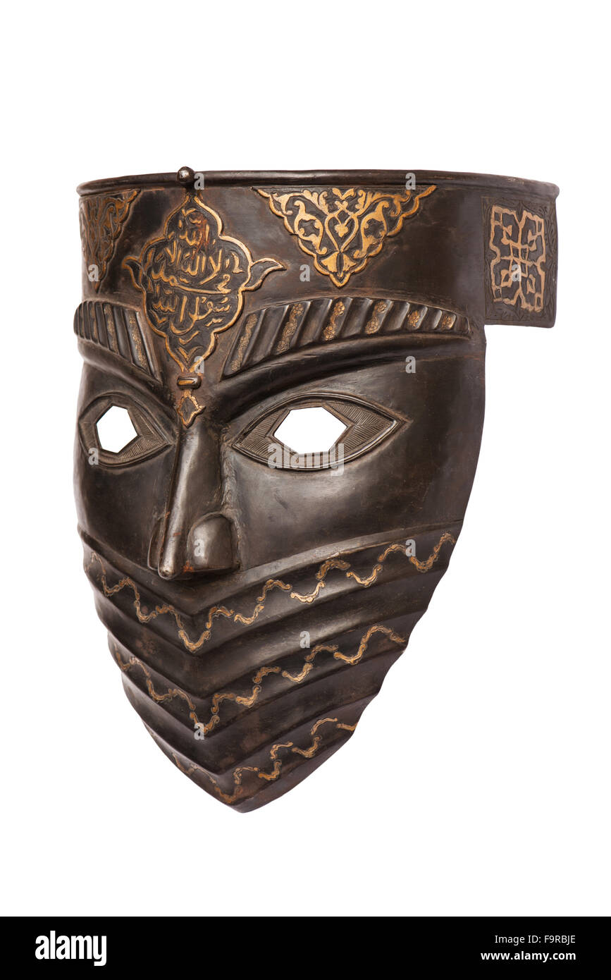Metal mask isolated on white Stock Photo - Alamy