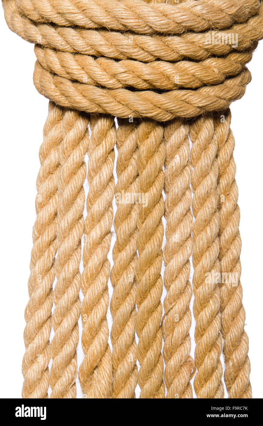 Rope isolated on the white background Stock Photo - Alamy