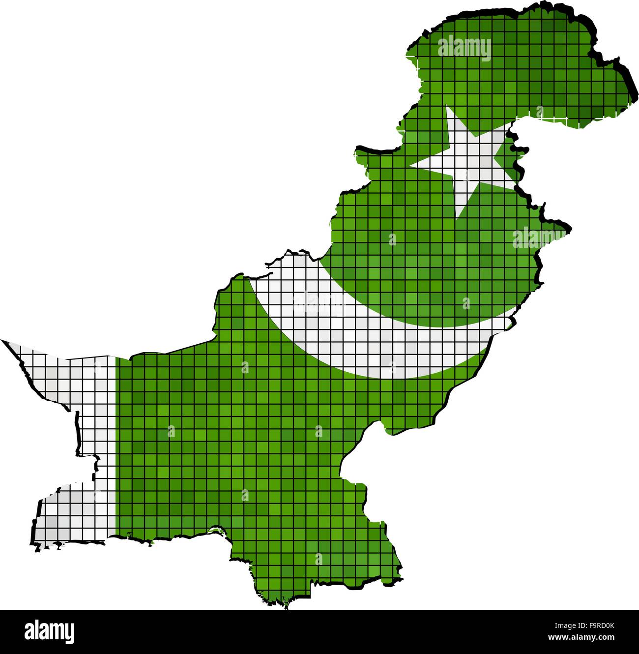 Pakistan map with flag inside Stock Vector Image & Art - Alamy