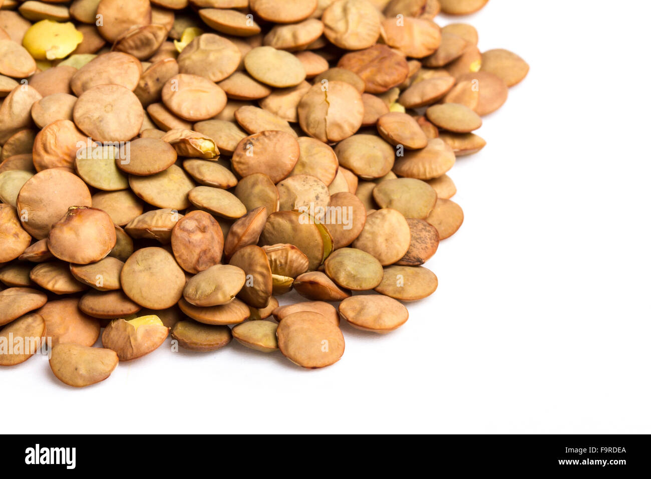 Lentils Isolated on White Background Stock Photo - Alamy