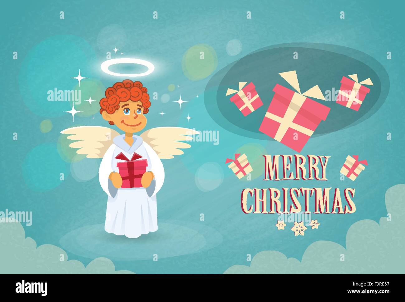 Illustration little flying angel Stock Vector Images - Alamy