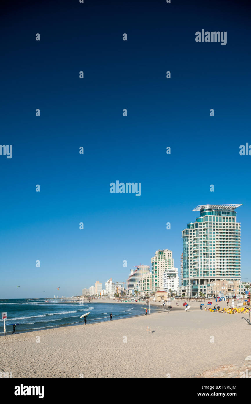 Israel, Tel Aviv, beach and hotels Stock Photo - Alamy
