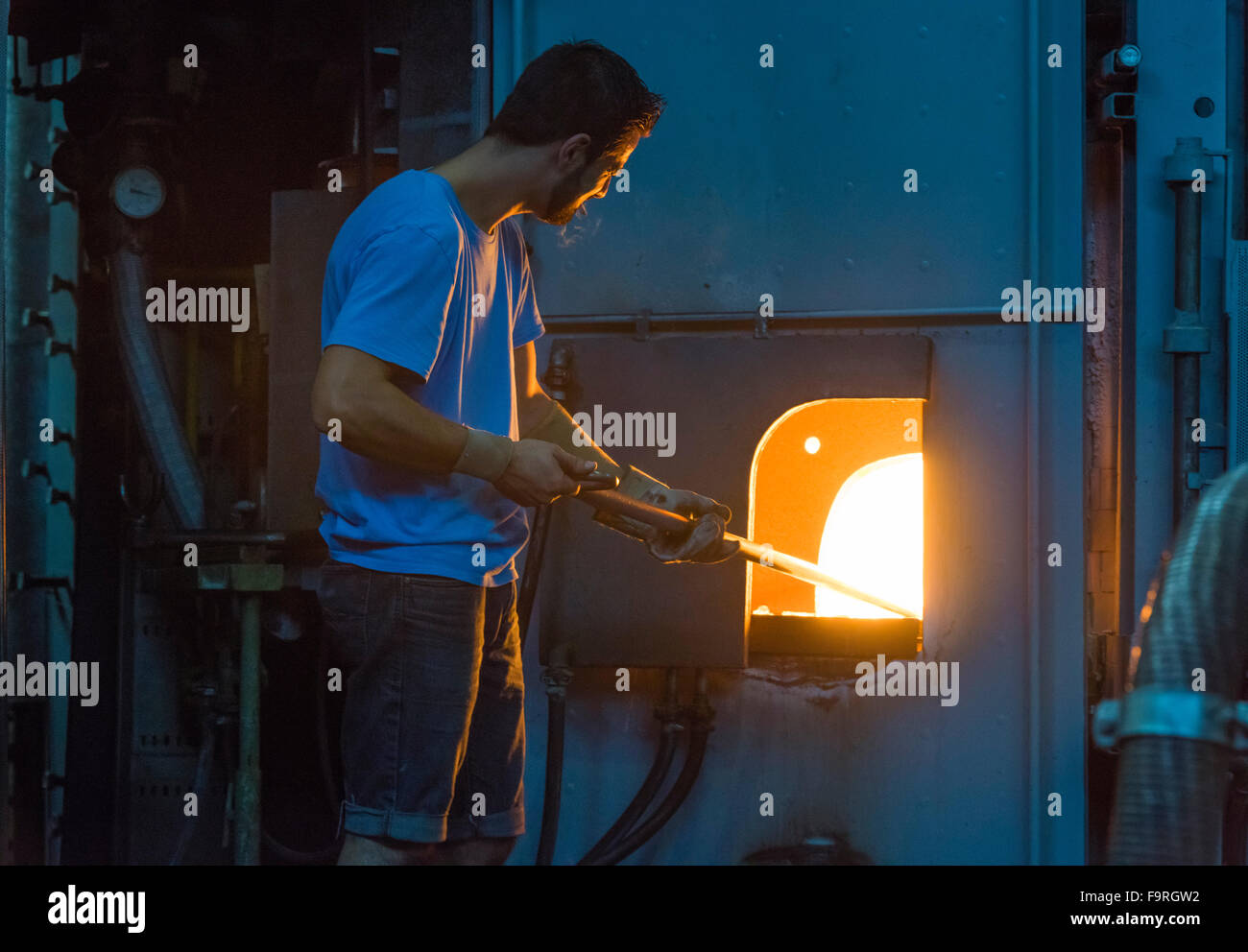 Melted glass in traditional oven hi-res stock photography and images ...