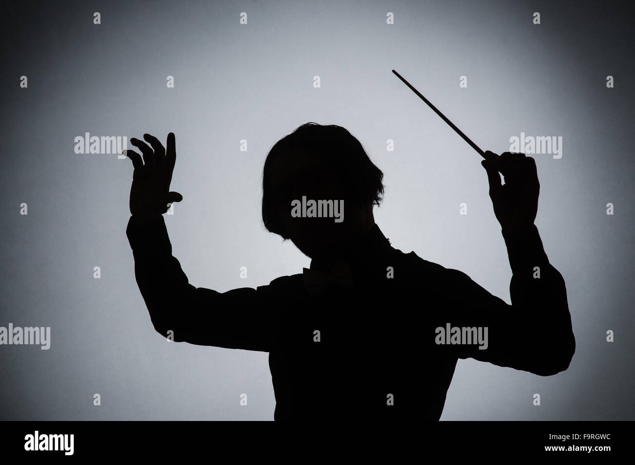 Funny conductor in musical concept Stock Photo - Alamy