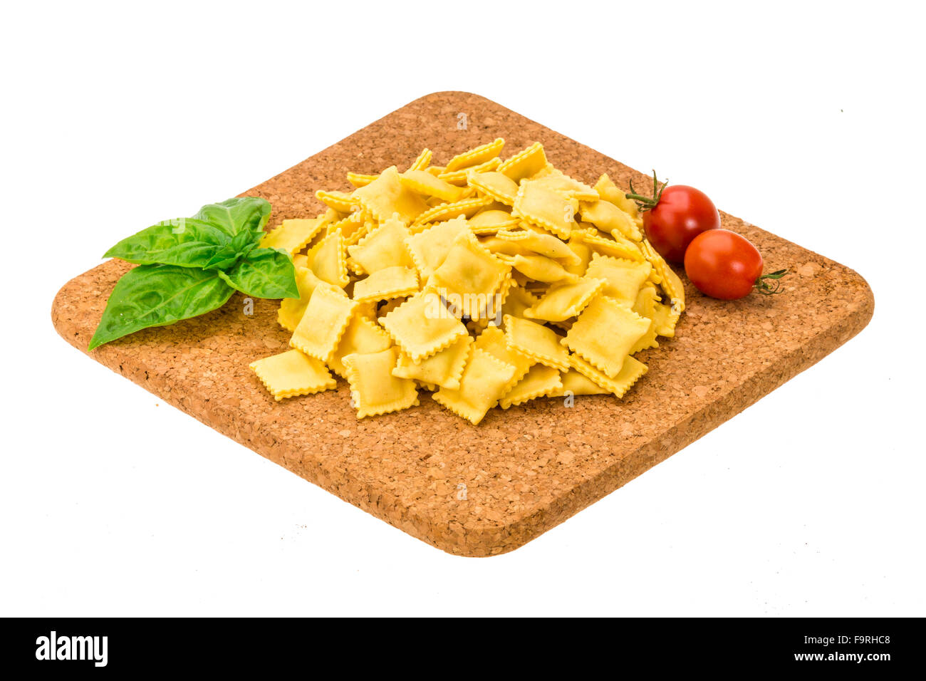 italian Ravioli with herbs isolated Stock Photo - Alamy