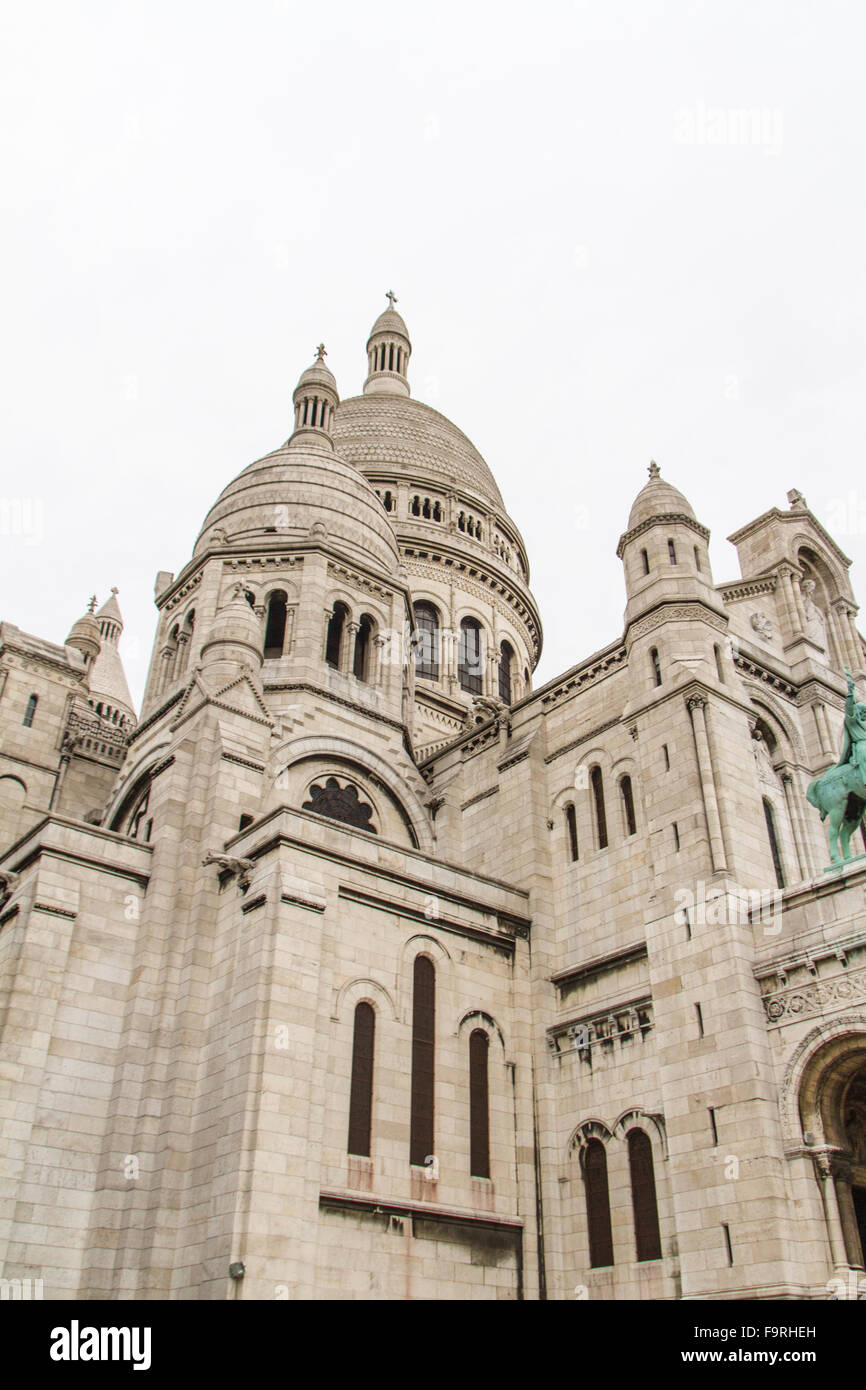 The external architecture of Sacre Coeur, Montmartre, Paris, France ...