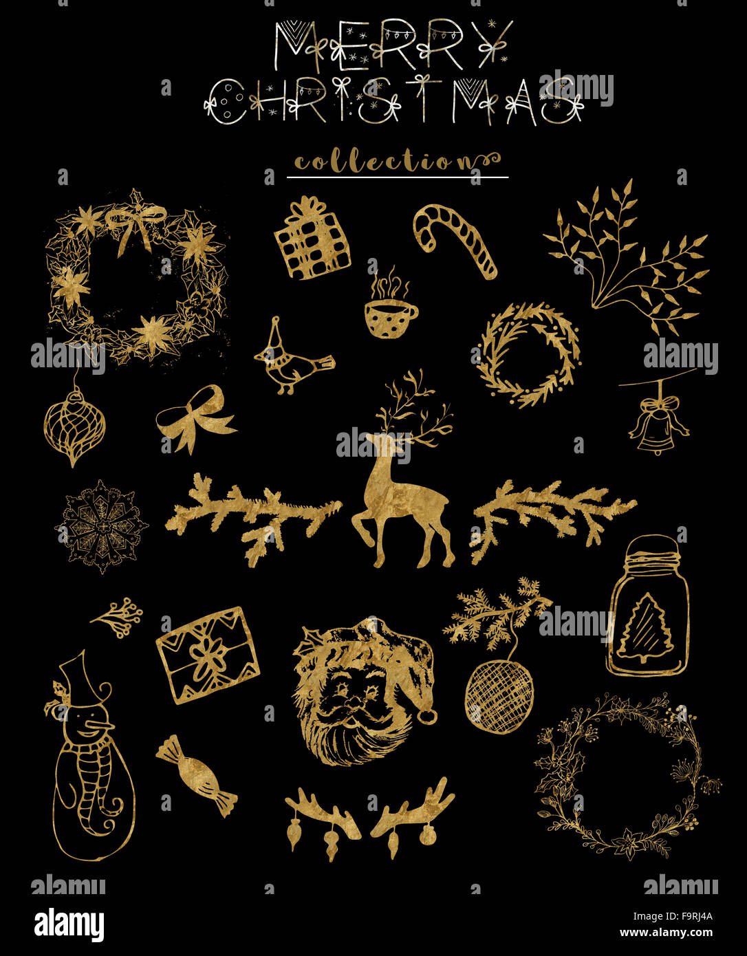 Victorian christmas frame border hi-res stock photography and images ...