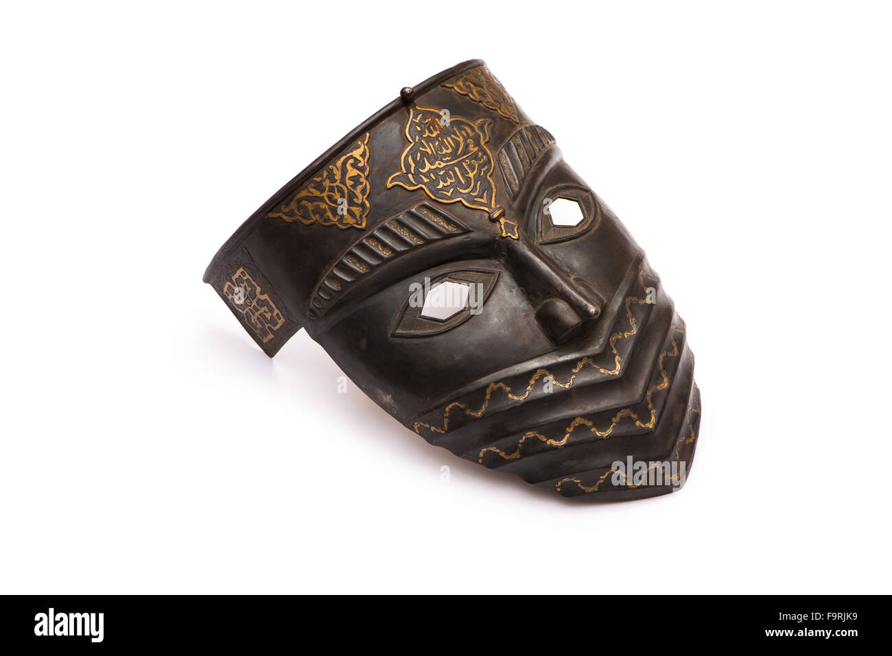 Metal mask isolated on white Stock Photo - Alamy