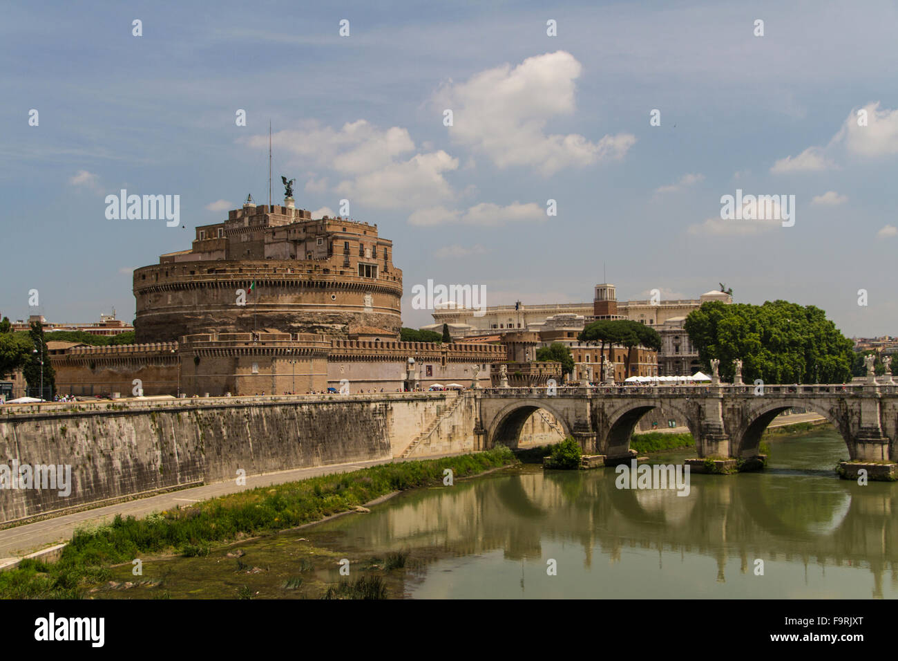 The Mausoleum of Hadrian, known as the Castel Sant'Angelo in Rome ...