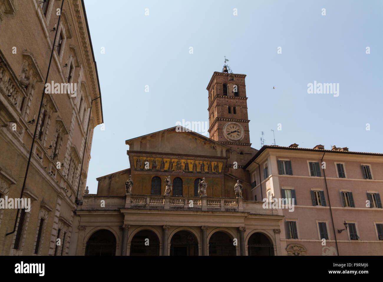 St. Maria in trastevere, Rome, italy Stock Photo - Alamy