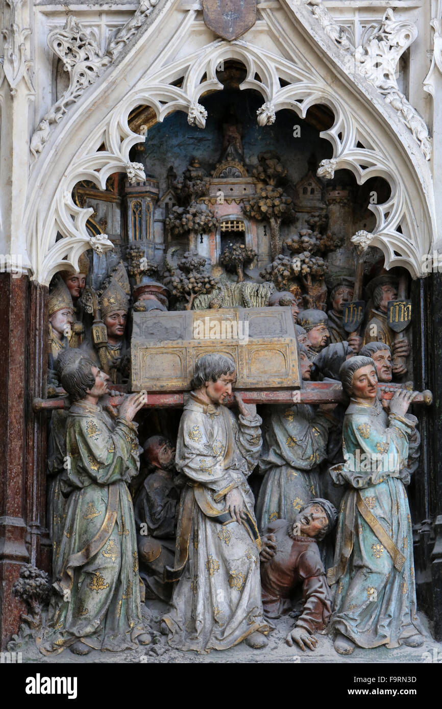 Amiens Translation of the relics of St. Firmin. Detail of the history ...