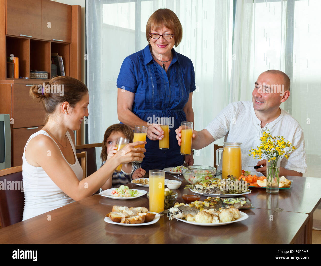 Five generations together fruit hi-res stock photography and images - Alamy