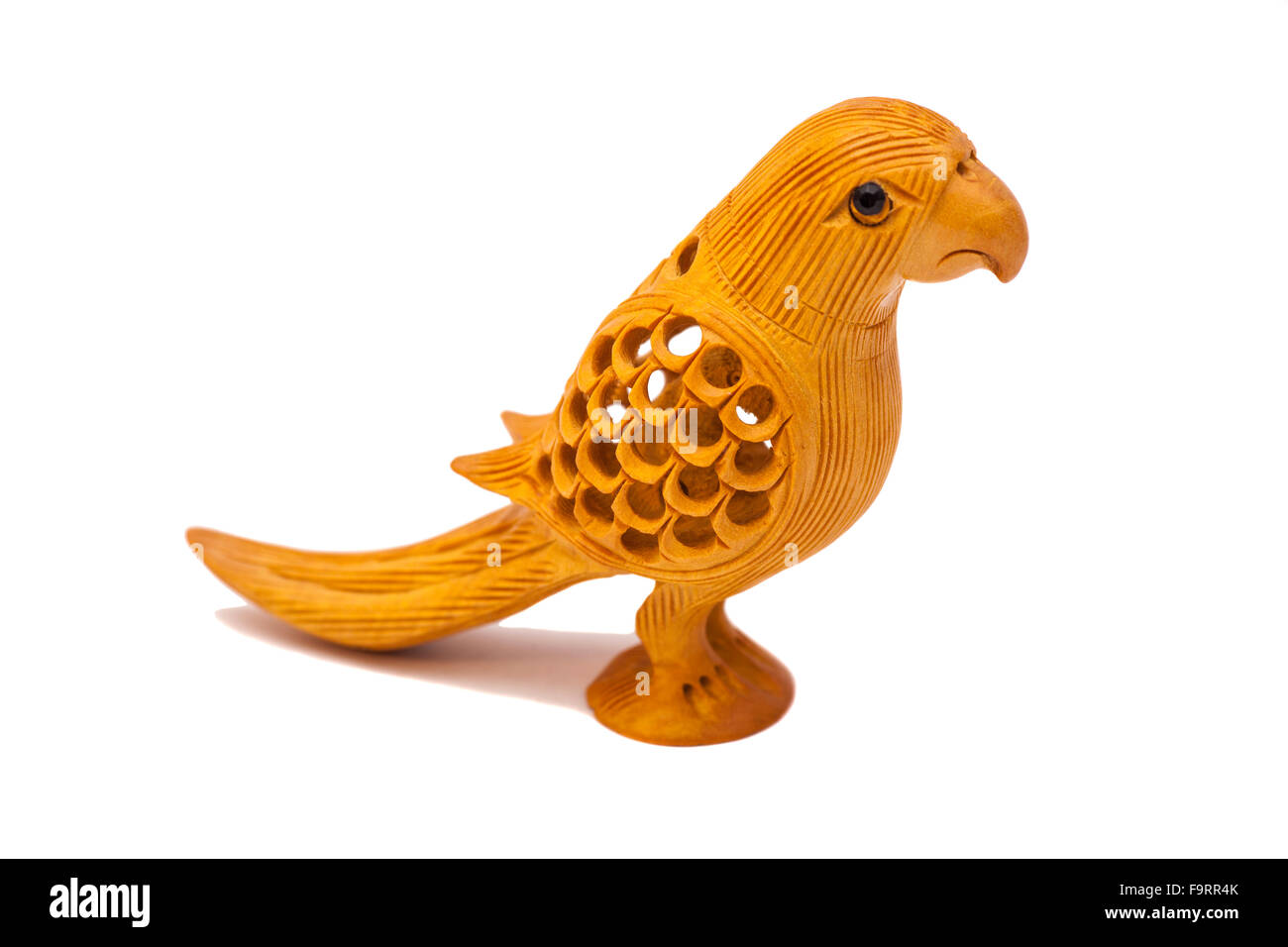 Wooden Decorative Bird Sculpture Stock Photo - Alamy