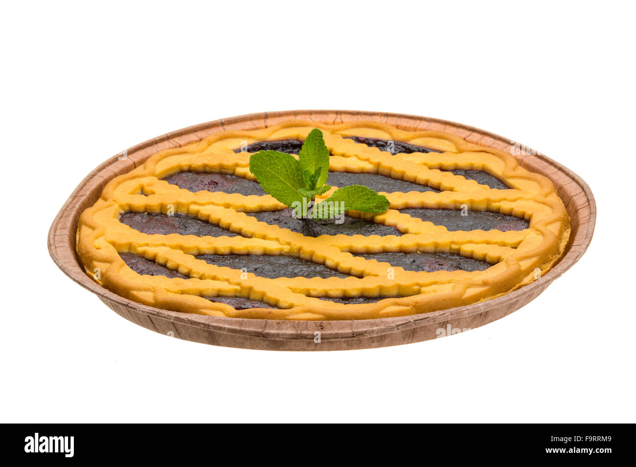 bilberry cake with mint Stock Photo - Alamy