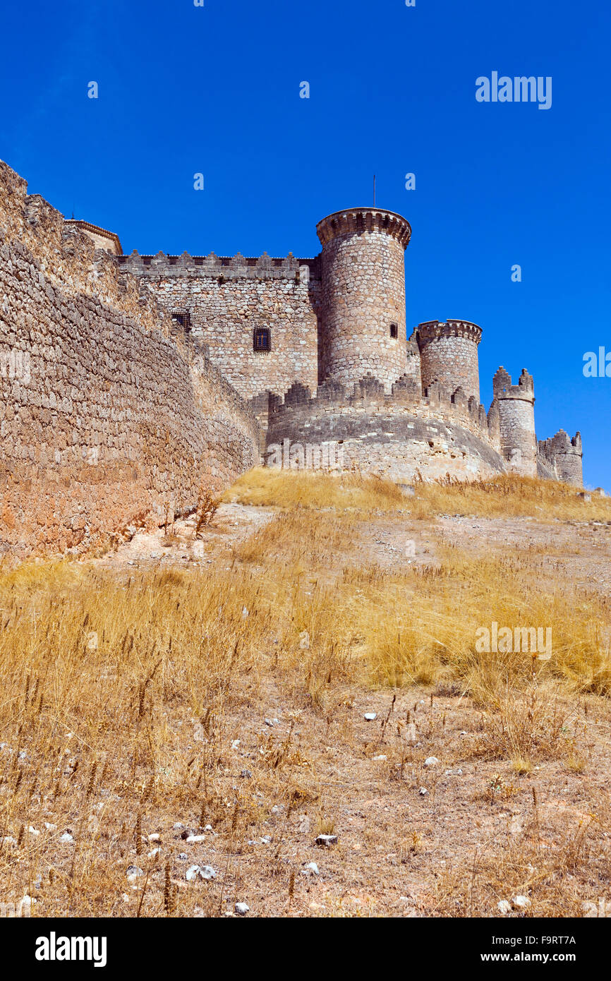Gothic castle in Belmonte. Cuenca, Spain Stock Photo - Alamy