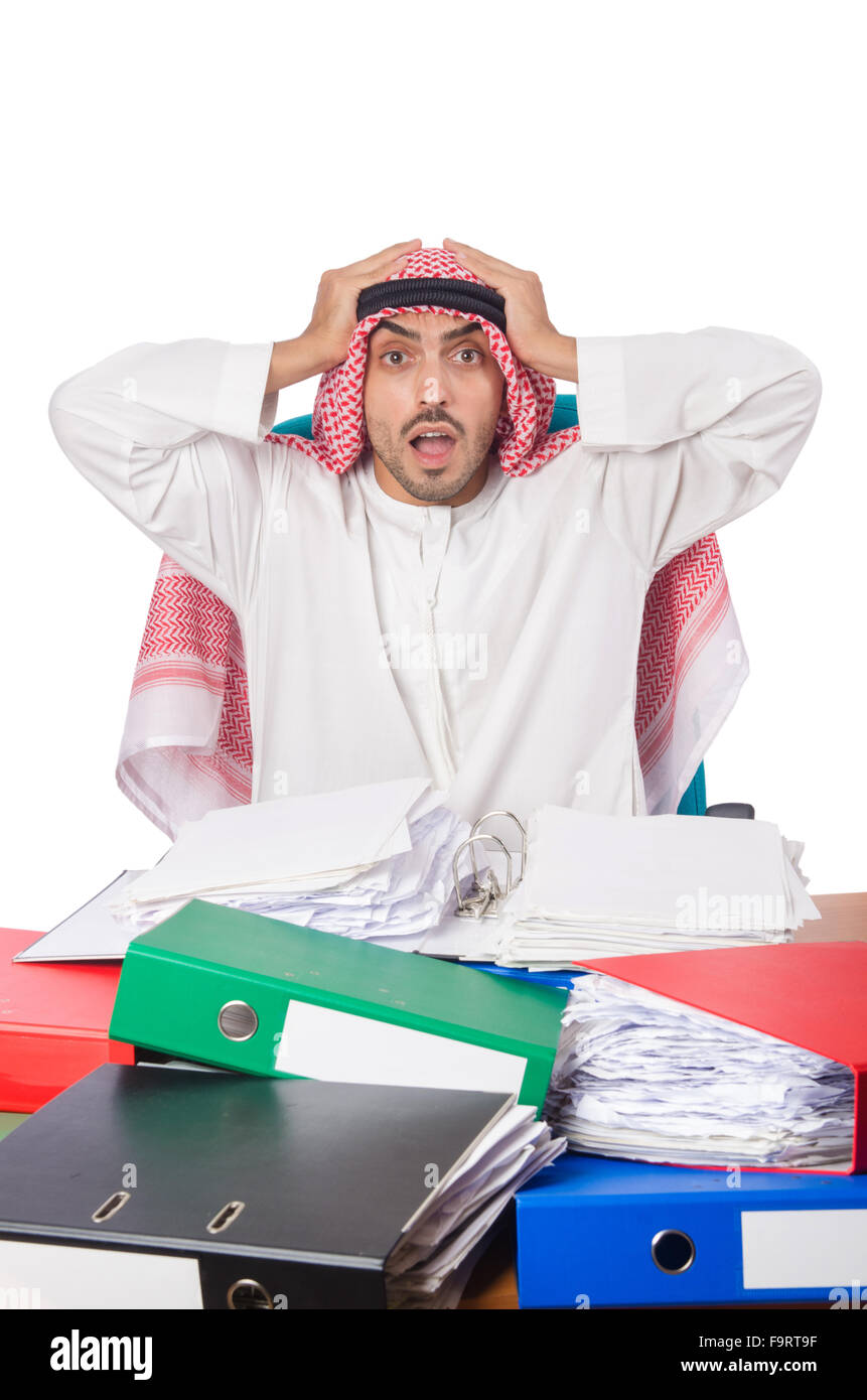Arab man working in the office Stock Photo - Alamy
