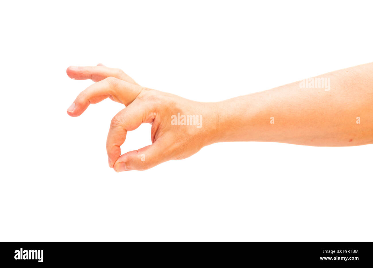 man's hand gesturing - showing sign ok (okay Stock Photo - Alamy