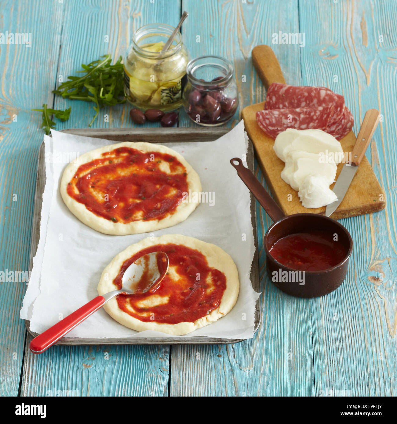 Pizza + steps Stock Photo - Alamy