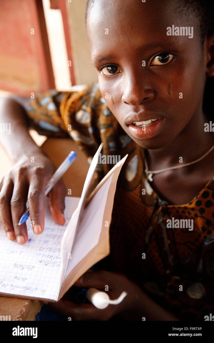 Boy with notebook Stock Photo - Alamy