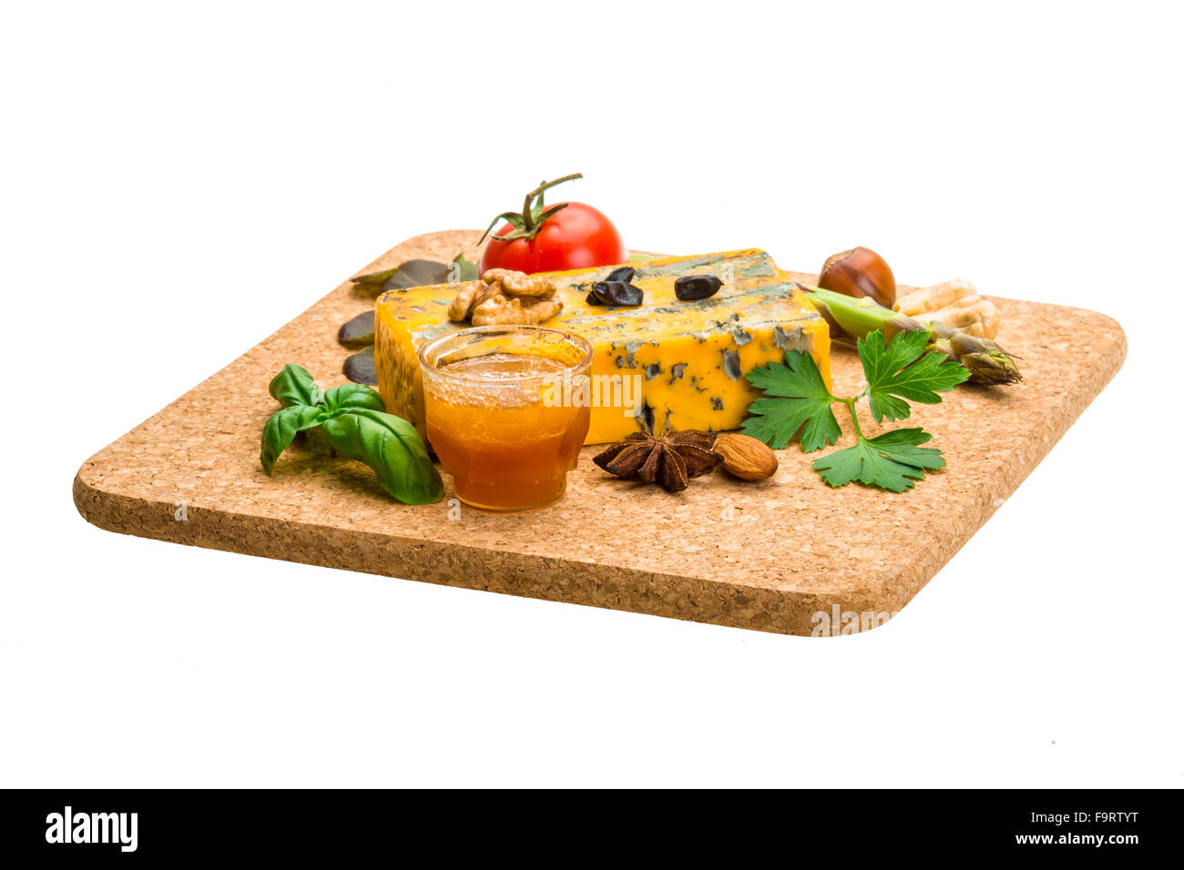 Gold cheese with mould Stock Photo - Alamy