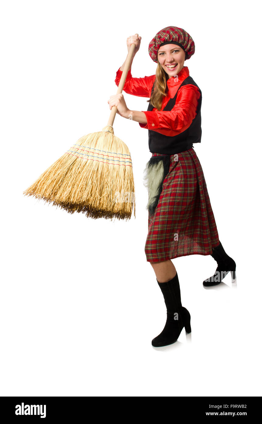 Funny woman in witch Cut Out Stock Images & Pictures - Alamy