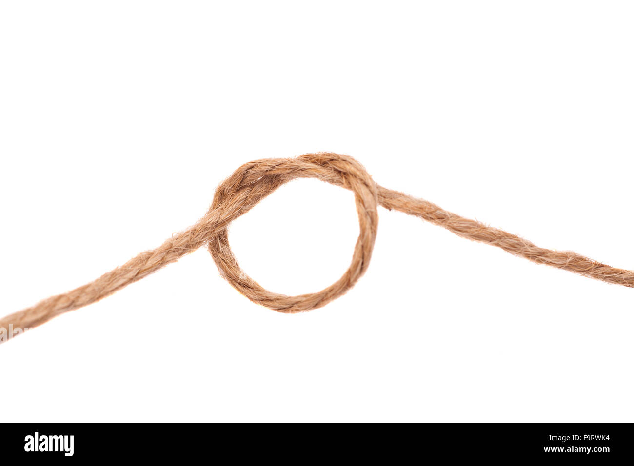 Jute rope isolated on white background Stock Photo - Alamy