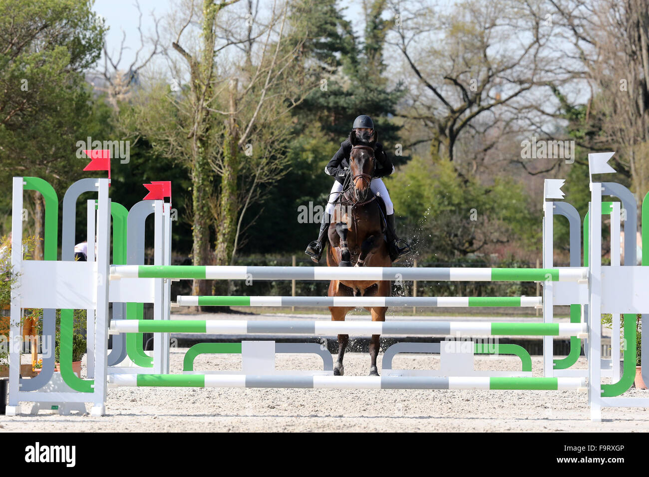 Equestrian show jumping Stock Photo - Alamy