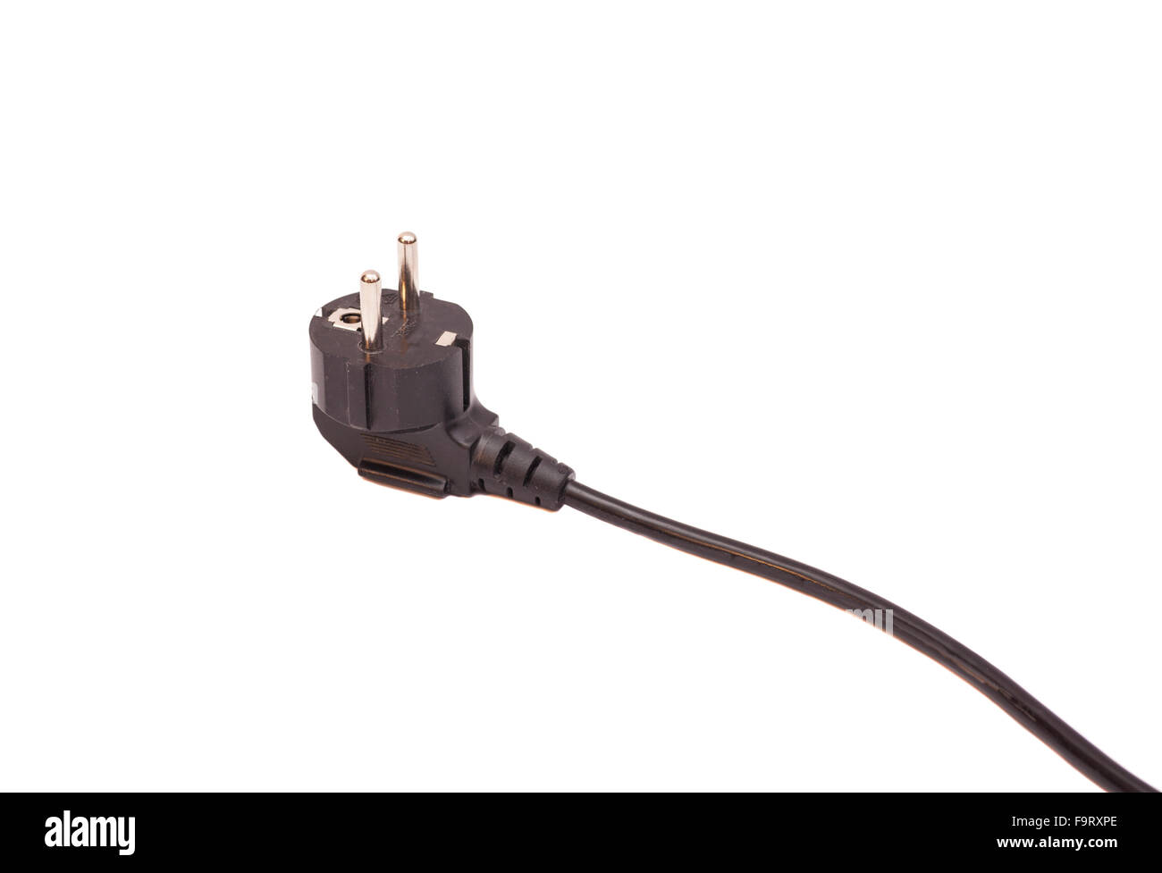 Black Electric plug isolated on the white background Stock Photo - Alamy