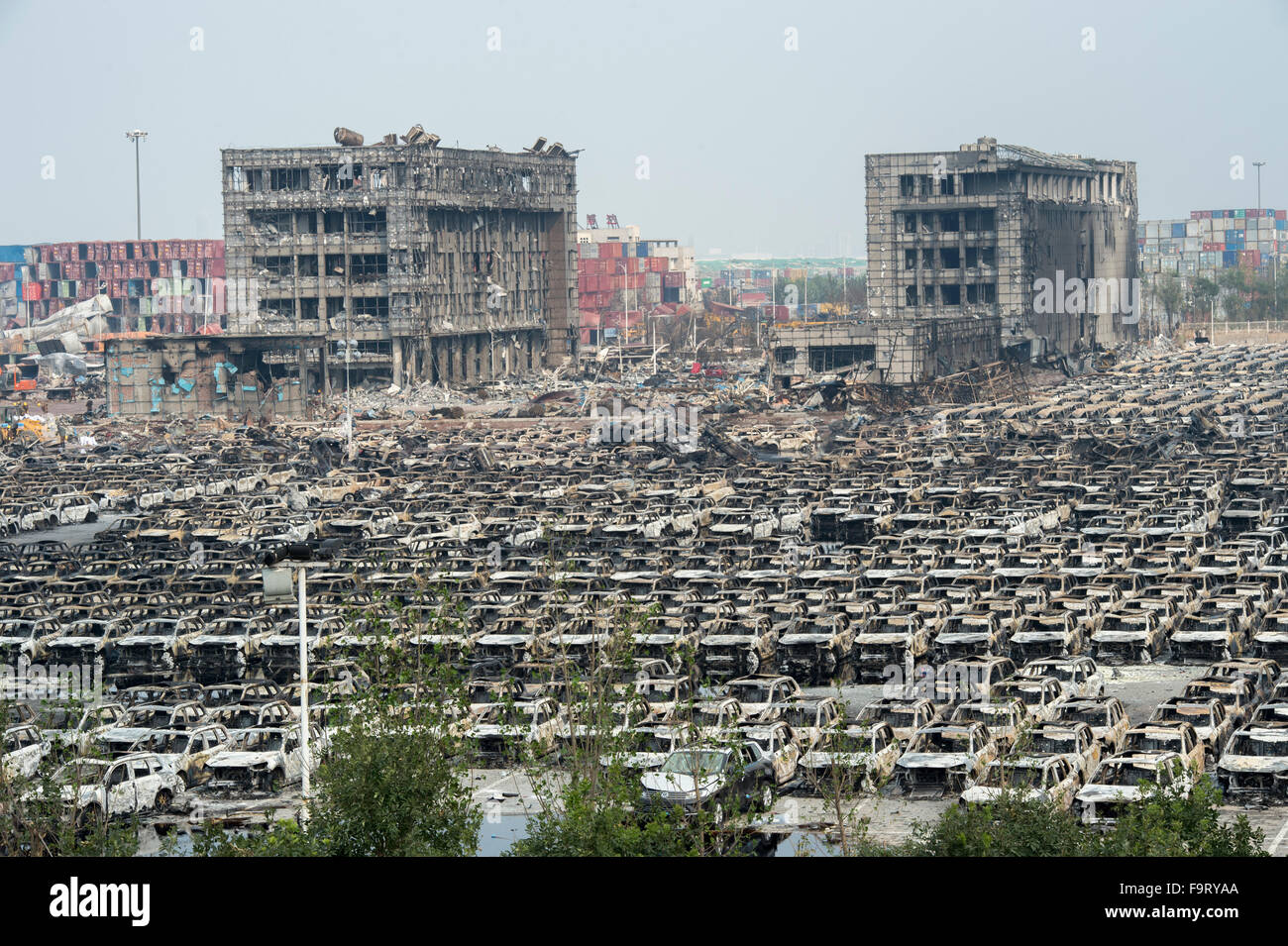 Tianjin Explosion aftermath, blast site. Photo Jayne Russell 17th ...