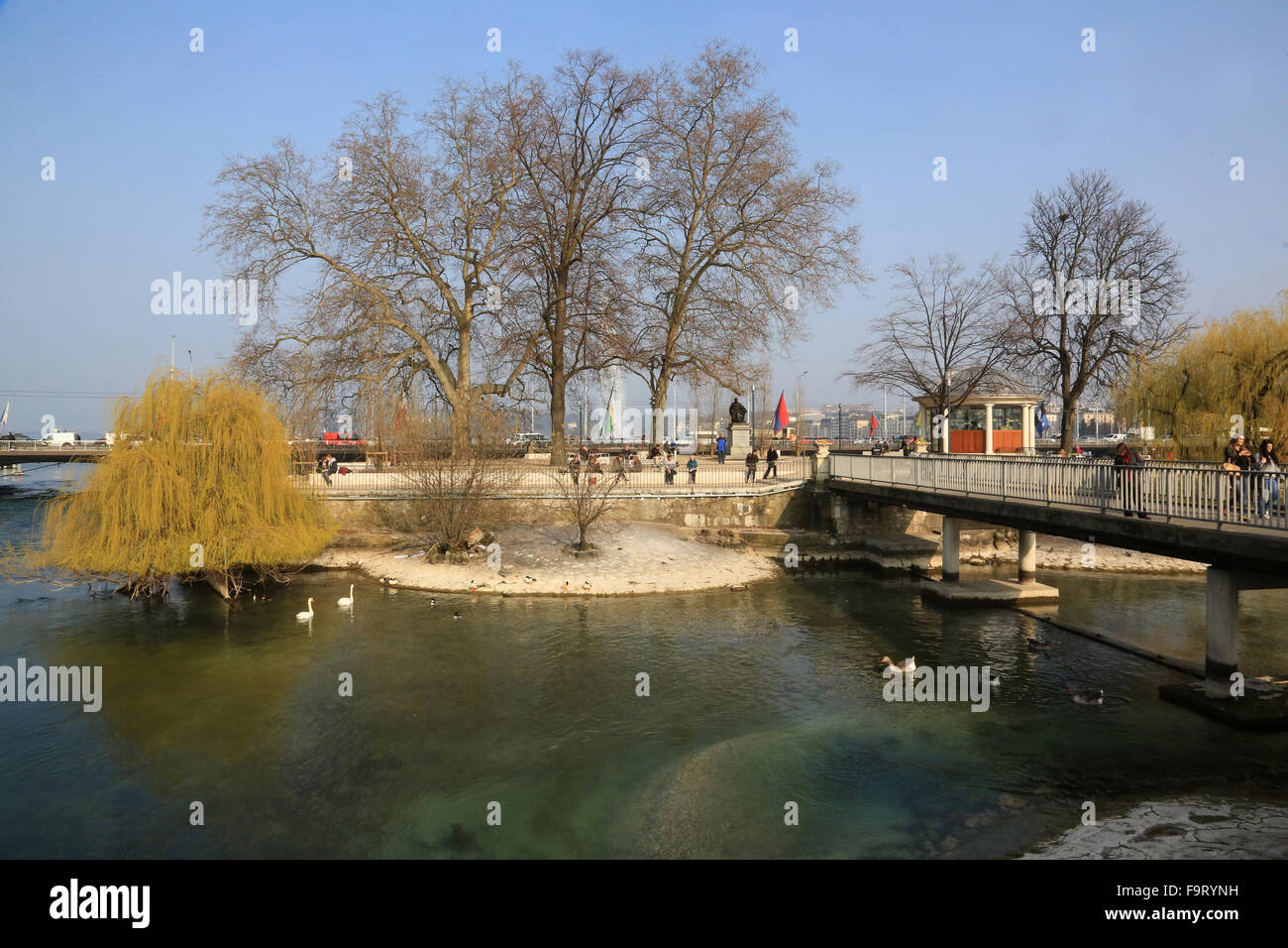 Rousseau island geneva hi-res stock photography and images - Alamy