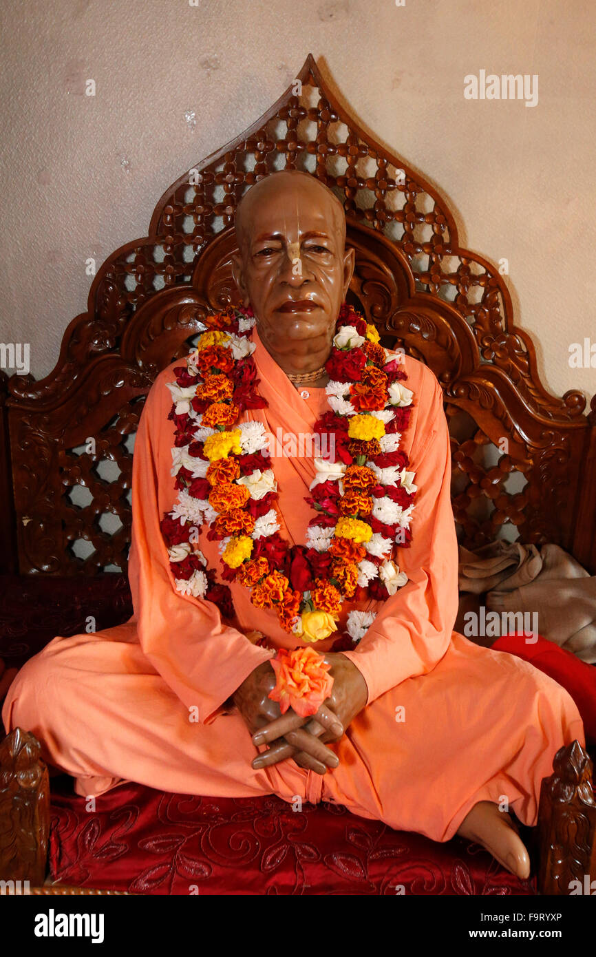 Murti (statue) of A.C. Bhaktivedanta Swami Prabhupada, founder of the International Society for ...