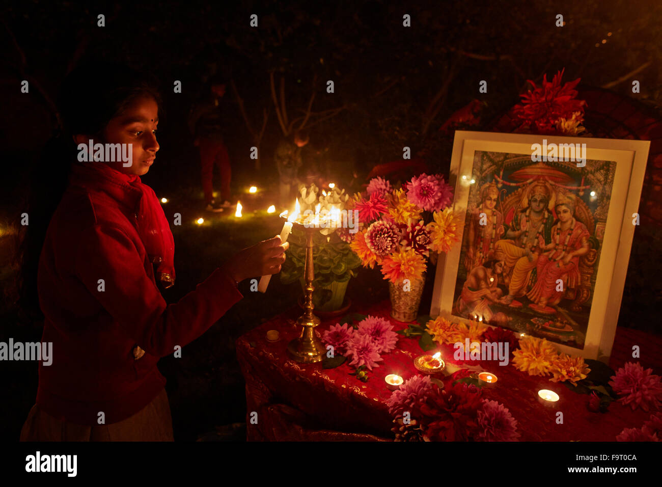 Diwali festival at the Sarcelles ISKCON temple Stock Photo - Alamy
