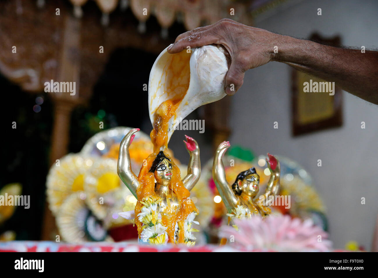 Gaura Purnima celebration at ISKCON Paris. Abhisheka, also called ...
