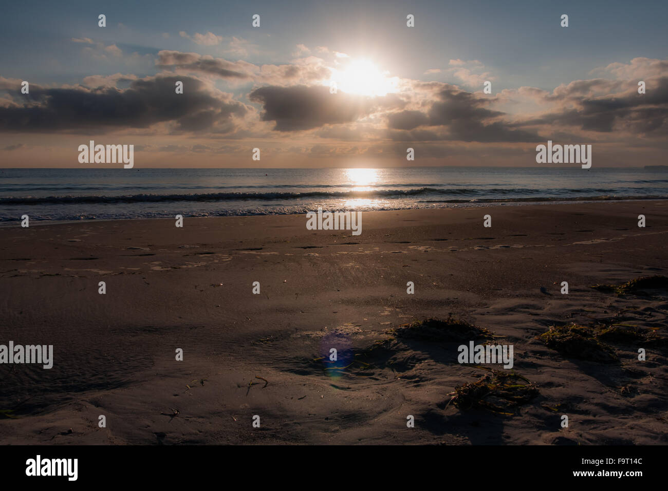 Sundset East Sea Stock Photo - Alamy