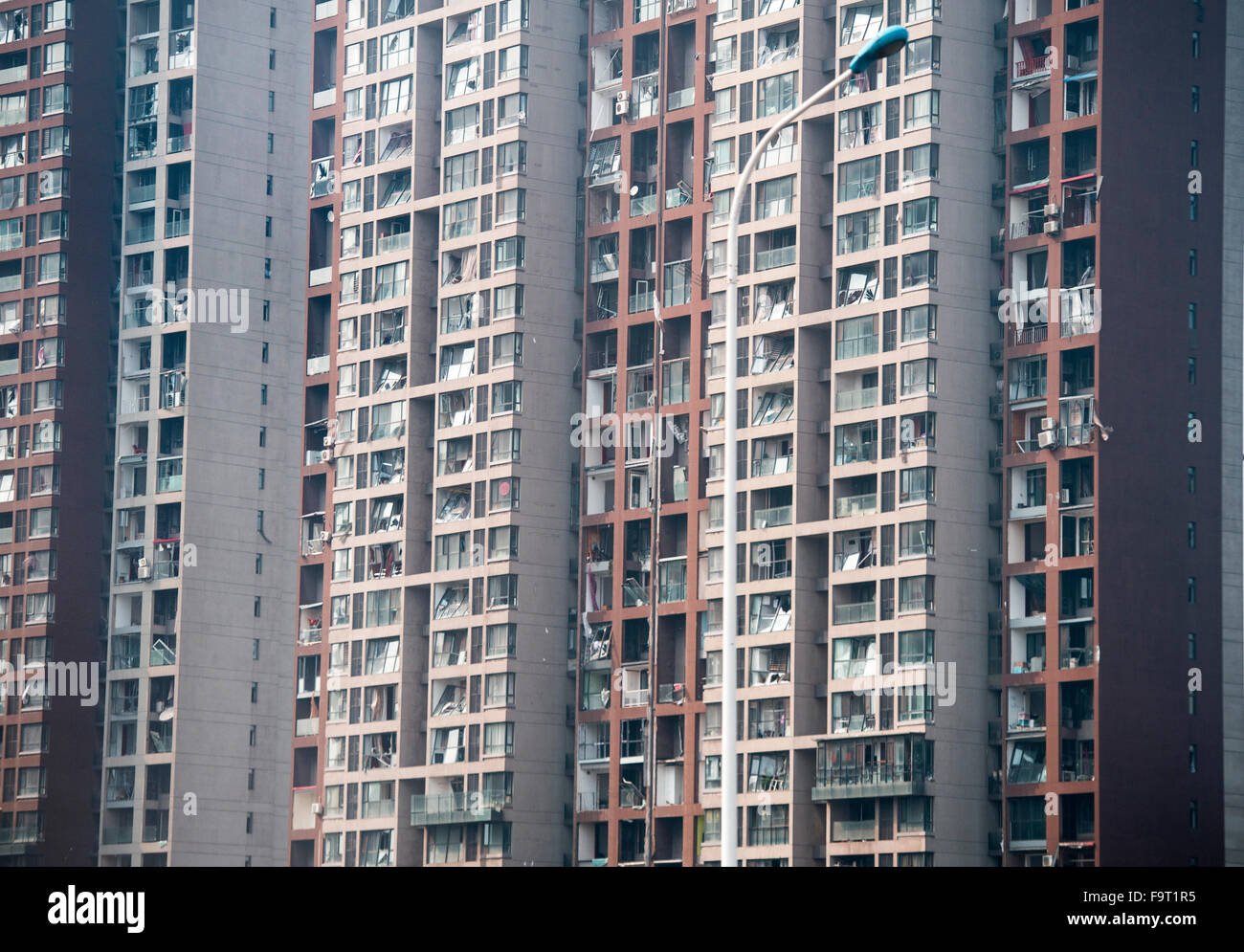 Tianjin Explosion aftermath Apartment buildings overlooking the port ...