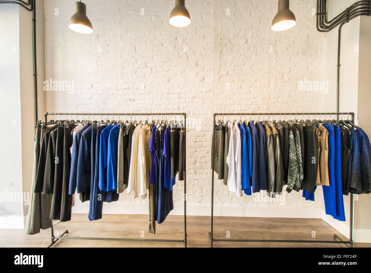 Interior of fashion clothing shop Stock Photo - Alamy